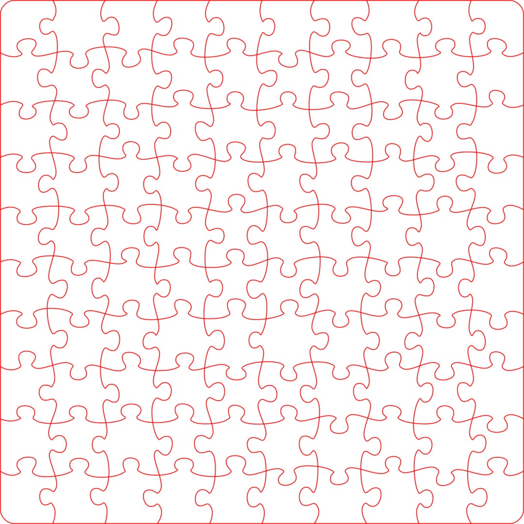 100 Pc Jigsaw Puzzle Cut File SVG - Etsy