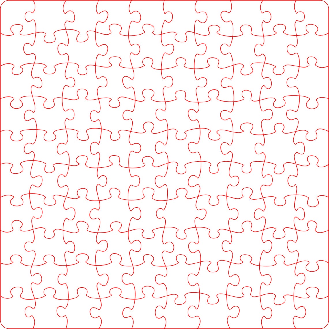 100 Pc Jigsaw Puzzle Cut File SVG - Etsy