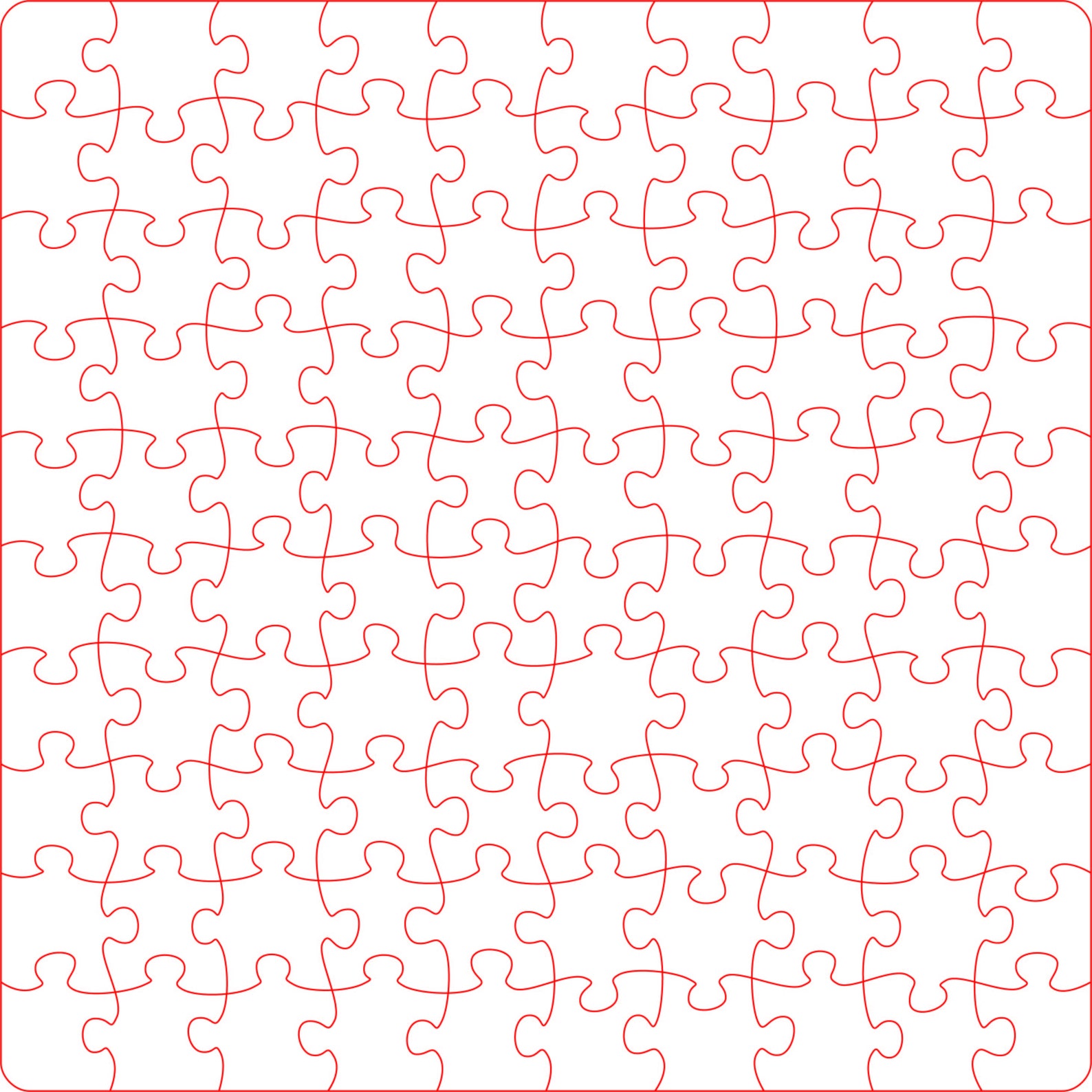 100 Pc Jigsaw Puzzle Cut File SVG - Etsy