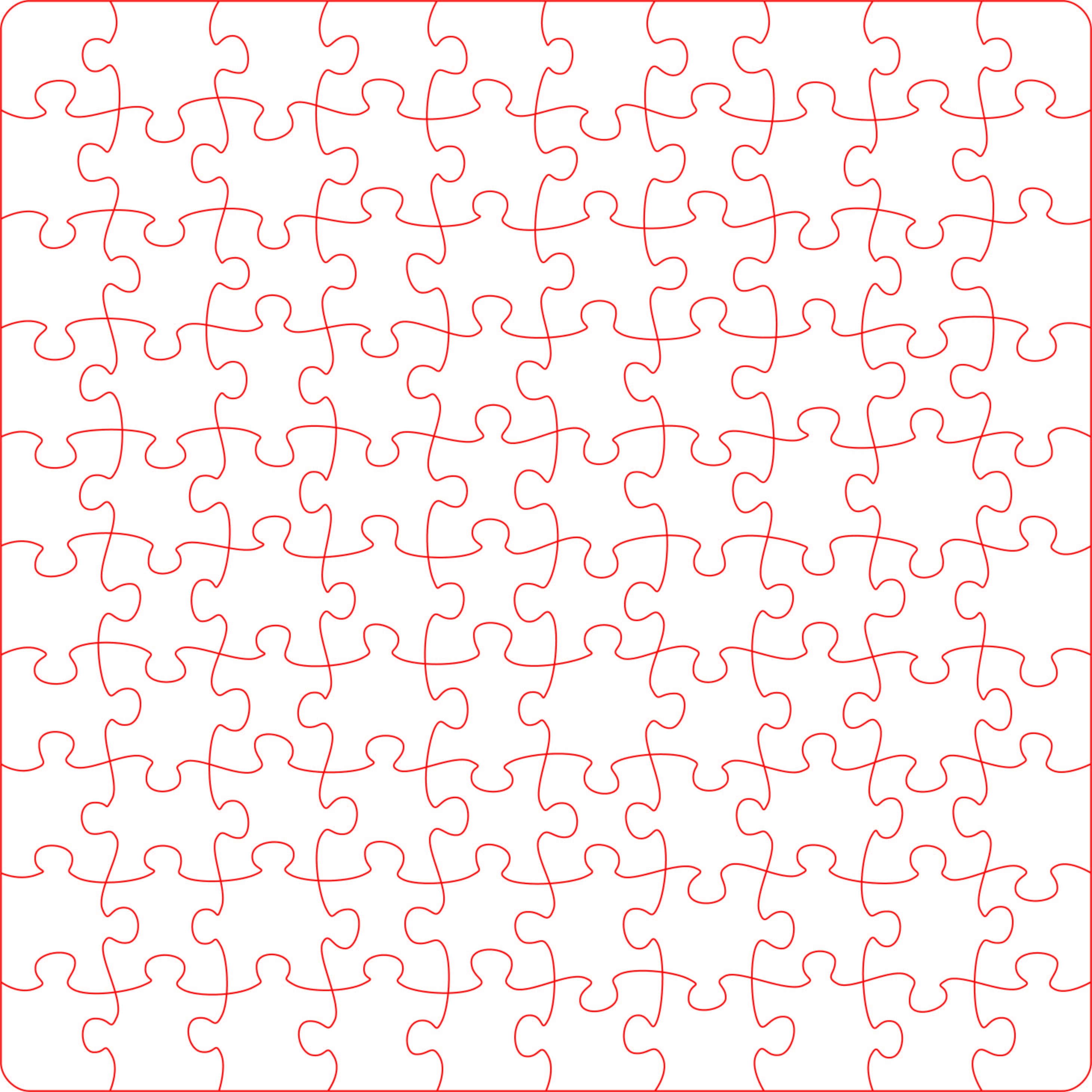 100 Pc Jigsaw Puzzle Cut File SVG - Etsy