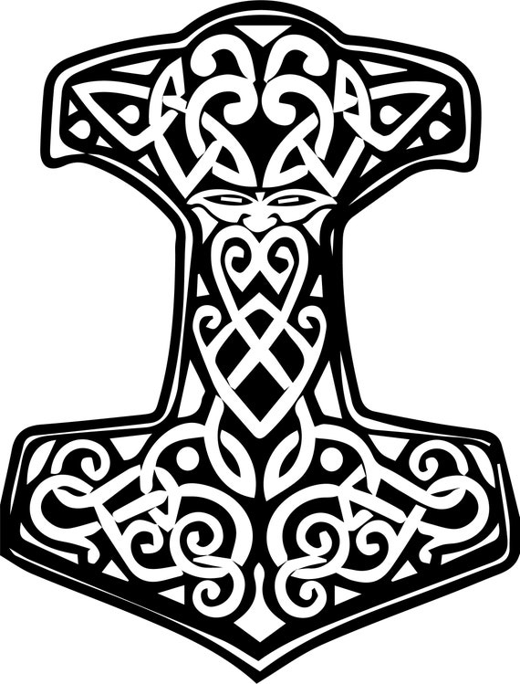 Mjolnir SVG File thor's Hammer - Etsy