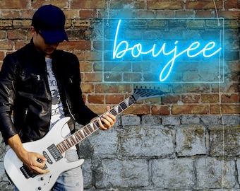 Boujee Aesthetic Wall Art, Tropical Home Decor, Pink Neon Text Art ...