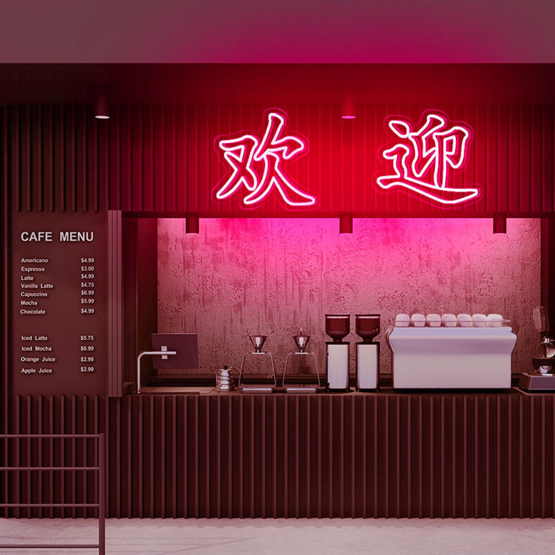 Chinese Character Custom Neon Light | Chinese Restaurant Wall Art ...