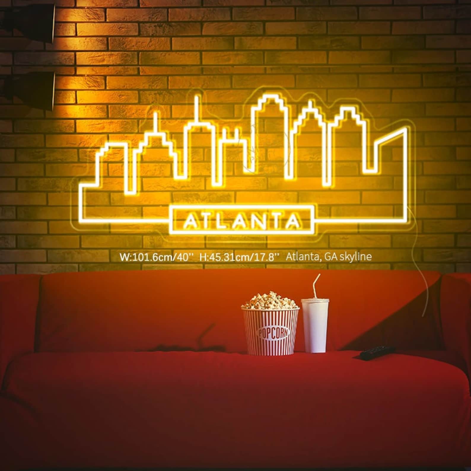Atlanta GA Skyline Neon Sign | Philadelphia Skyline Neon Light ...