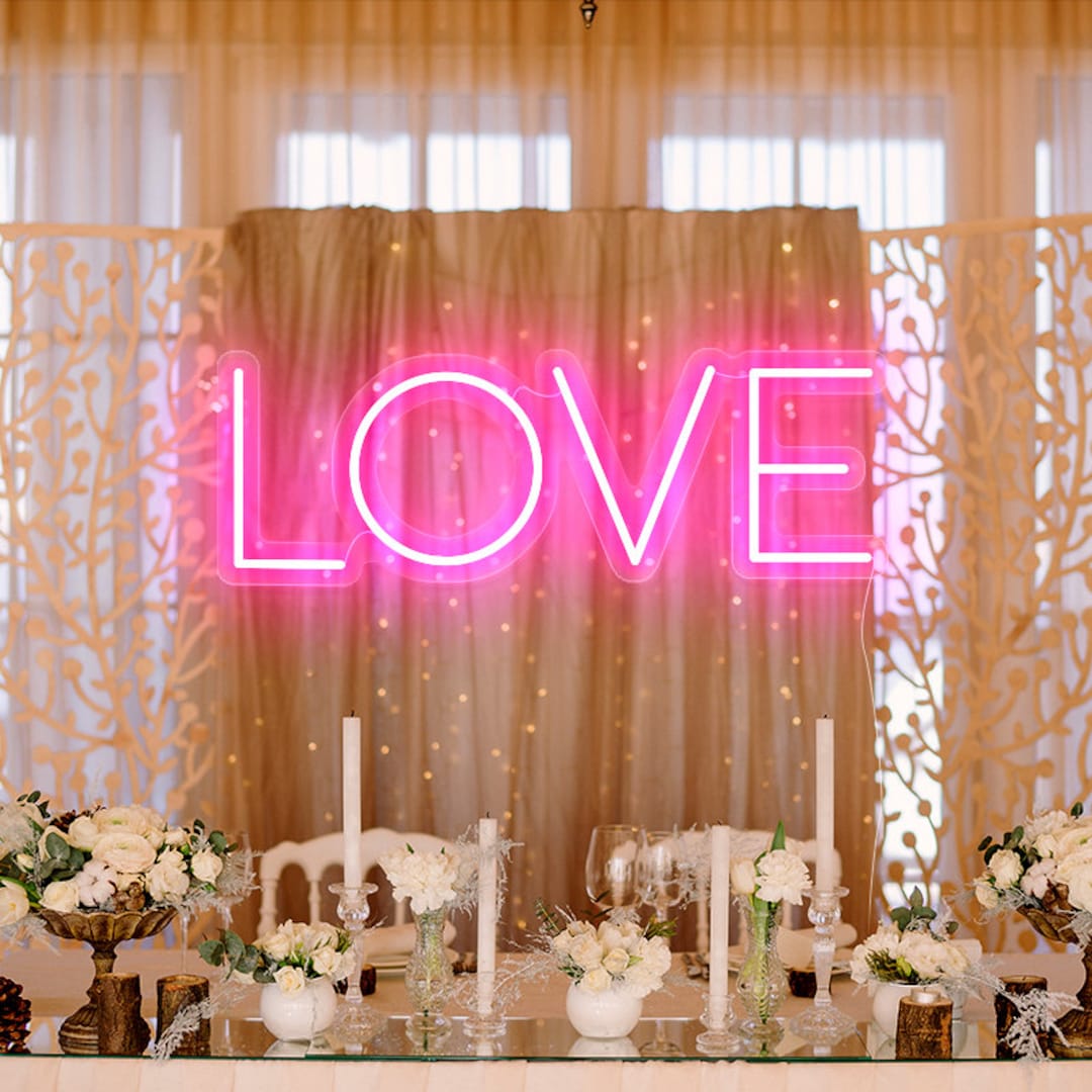Love Neon Sign | Custom LED Neon Light | Romantic Home Decor ...