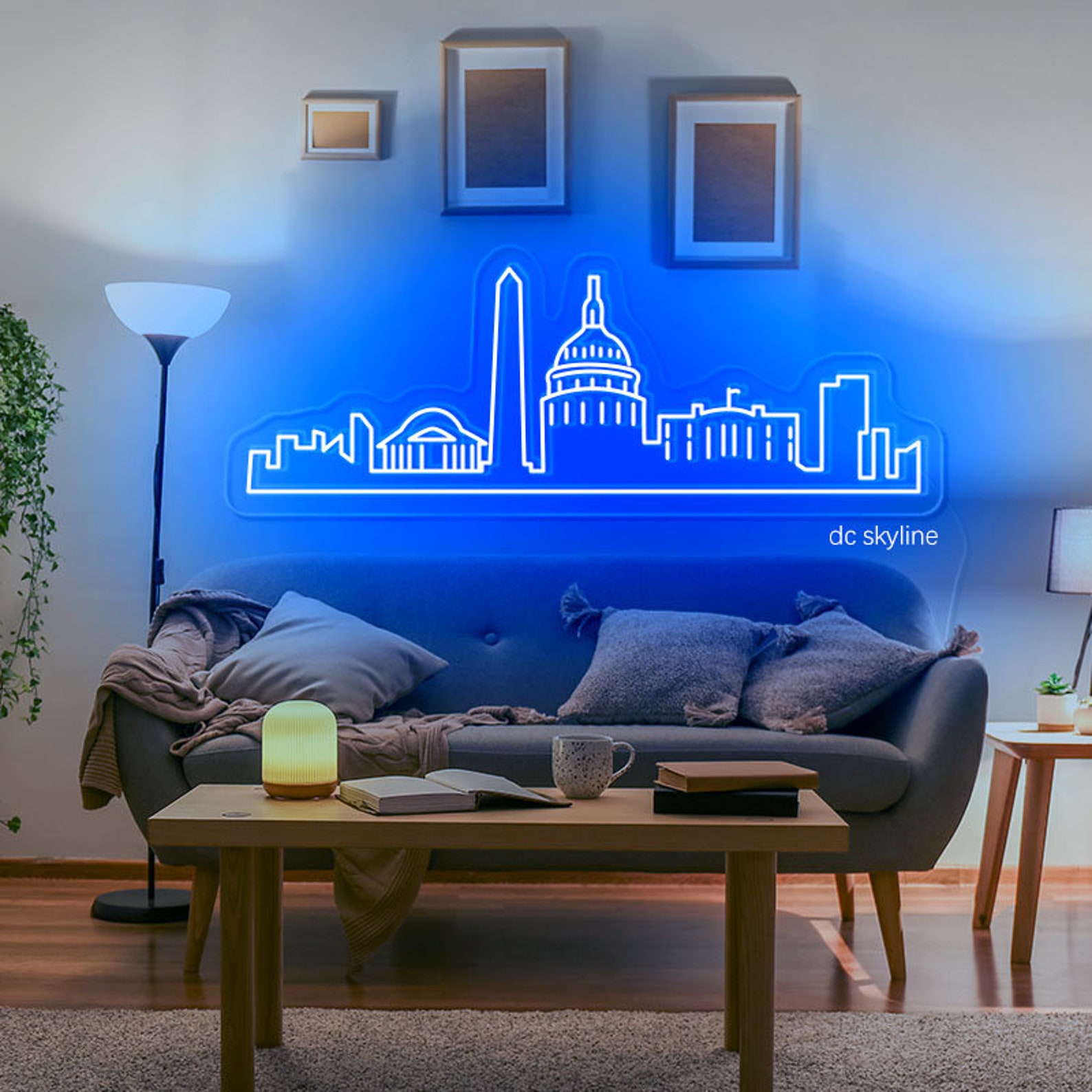 Dc Skyline Neon Sign Custom Neon Sign Office Wall Discatin - Etsy