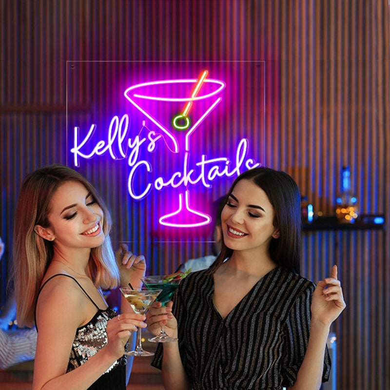 Cocktail Neon Sign - Etsy