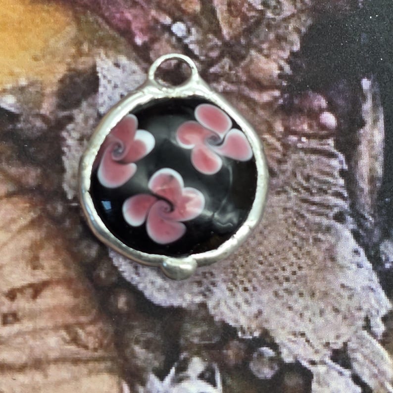Soldered Lampwork Cherry Blossom Bead ( One Charm) - Etsy