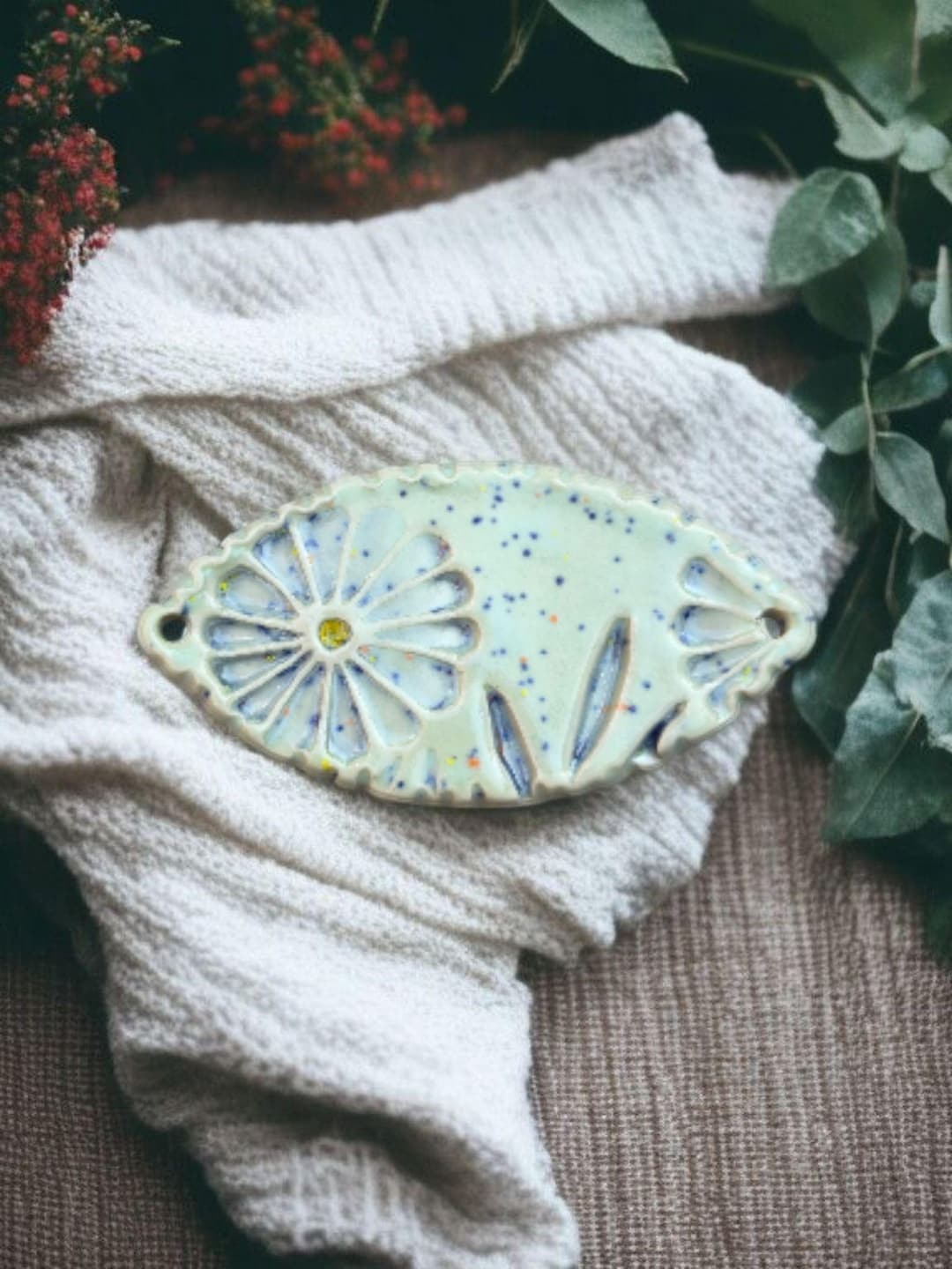Handmade Ceramic Journal Connector: Two-hole Journal Strap - Etsy