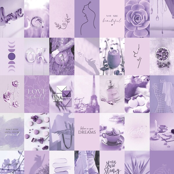 Purple Wall Collage - Etsy