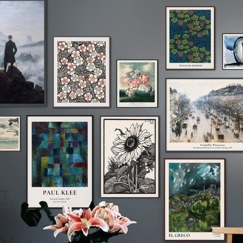 Eclectic Wall Art Set Eclectic Gallery Wall Famous - Etsy
