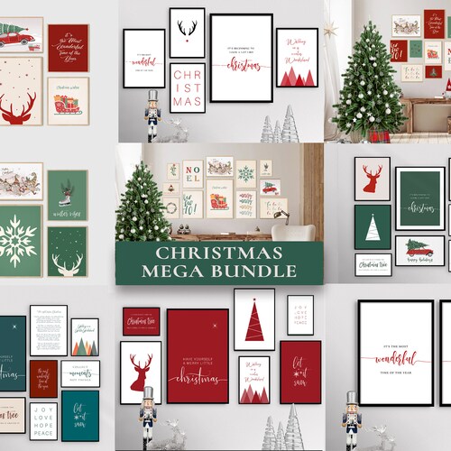 Christmas Printable Wall Art Christmas Download Bundle - Etsy