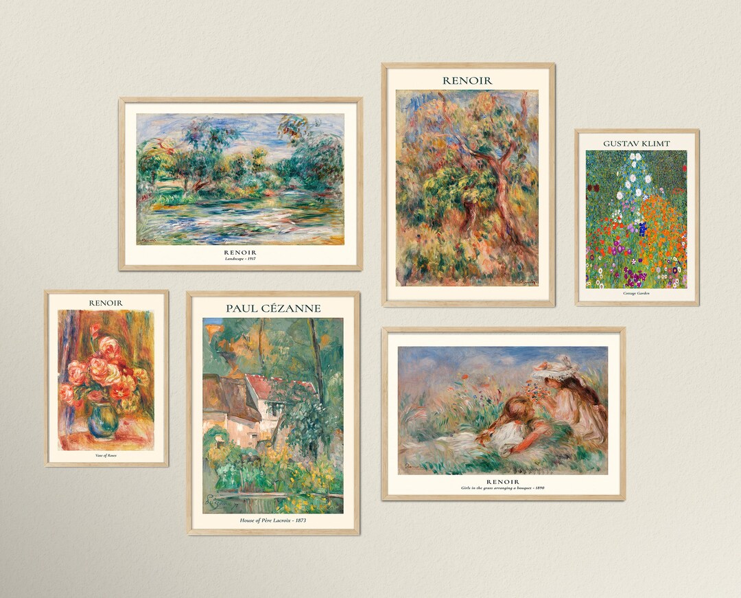 Eclectic Gallery Wall Prints Set of 6, Eclectic Green Tones Home Decor ...