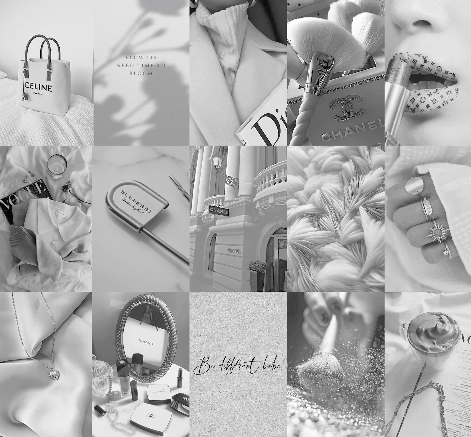 Grey Boujee Photo Wall Collage Kit Aesthetic 1 Grey Glam - Etsy