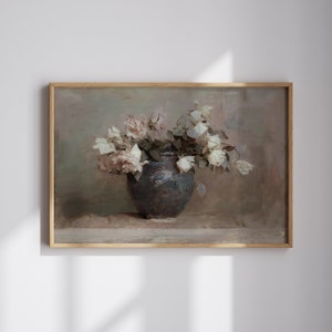 Vintage Cottage Still Life Gallery Wall Art Set - Moody Floral ...