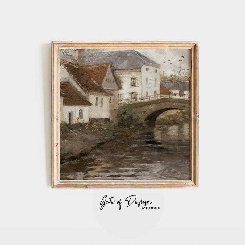 Square Cottagecore Gallery Wall Art Set: Vintage Countryside Prints ...