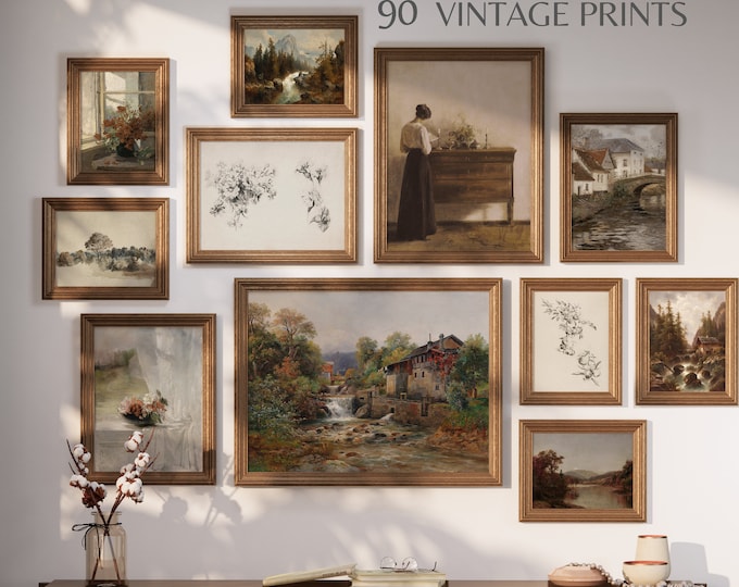 Vintage Prints Signed Vintage Framed Prints Framed Cottage Prints ...