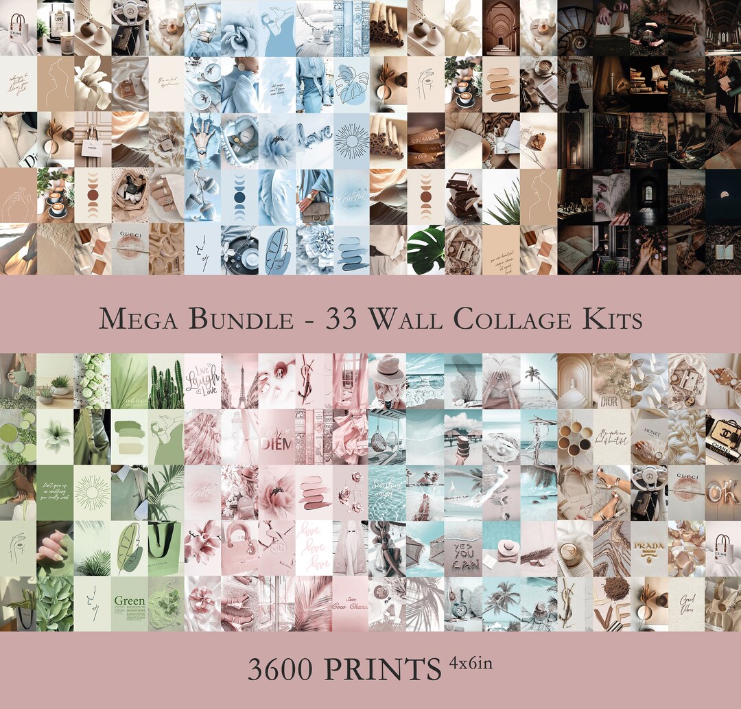 3600pcs Digital Wall Collage Kit Set, Photo Collage Kit, Trendy Now ...