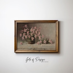Vintage Cottage Still Life Gallery Wall Art Set - Moody Floral ...