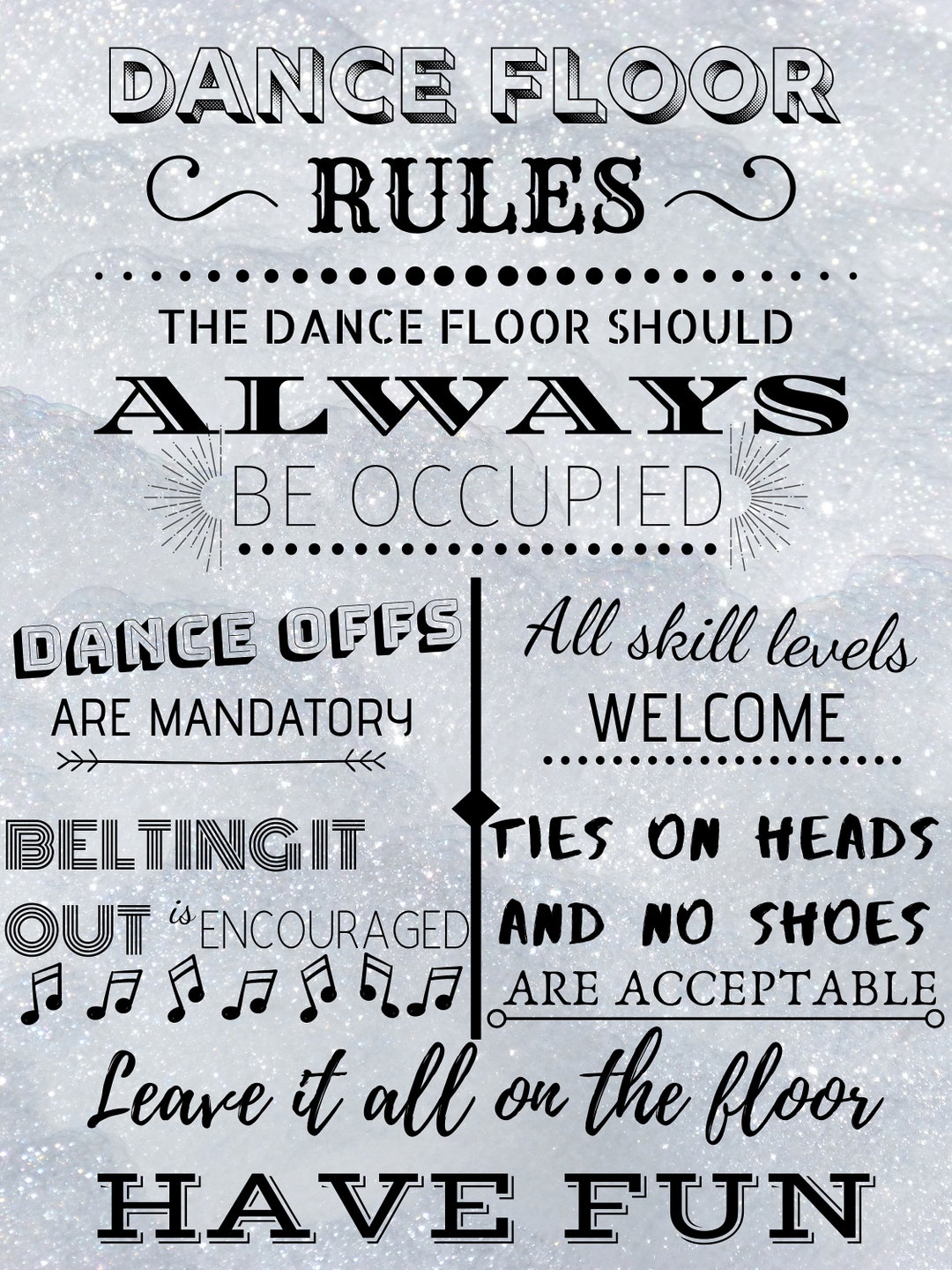 Dance Floor Sign - Etsy