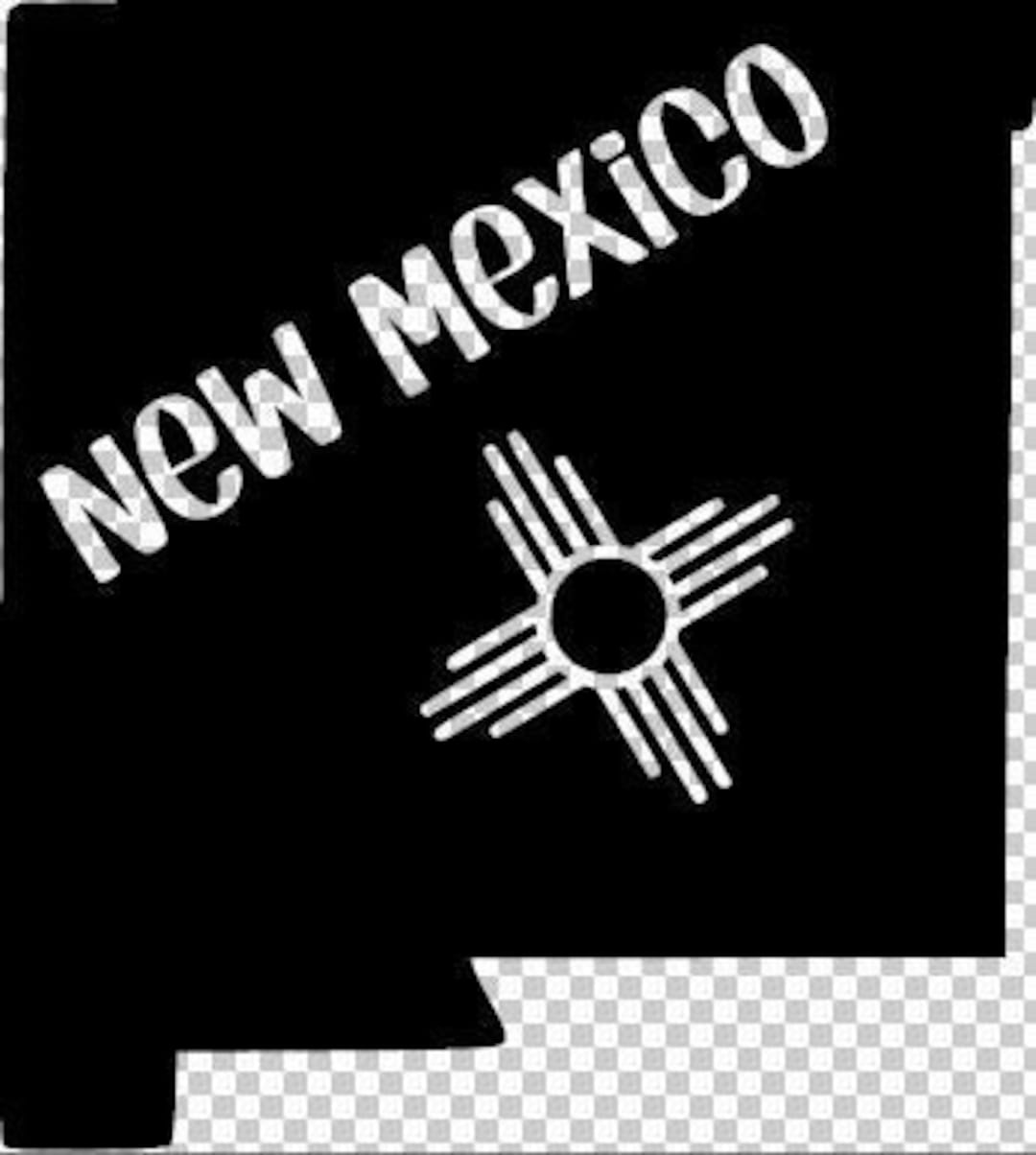 New Mexico -state Outline With Zia - SVG-PNG-EPS- Decals, T-shirts ...
