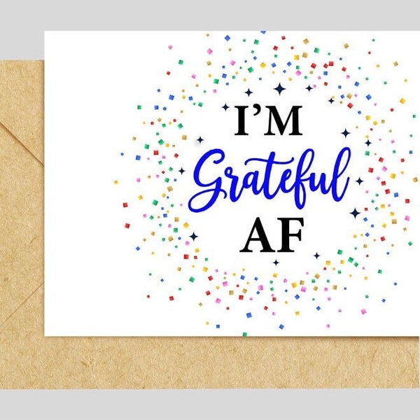 Grateful Pun Card - Etsy