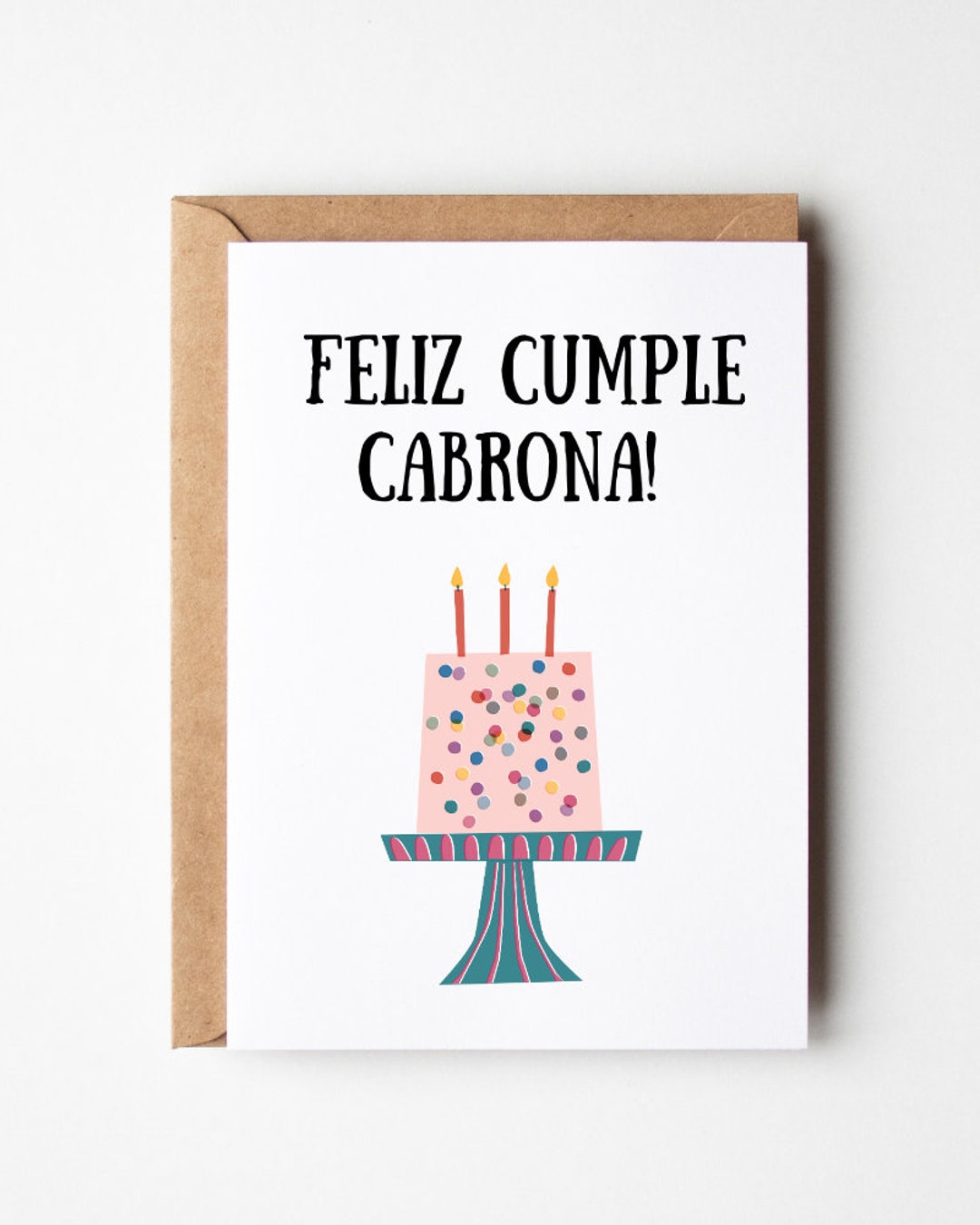 Spanish Birthday Card Feliz Cumple Cabrona Happy Birthday - Etsy