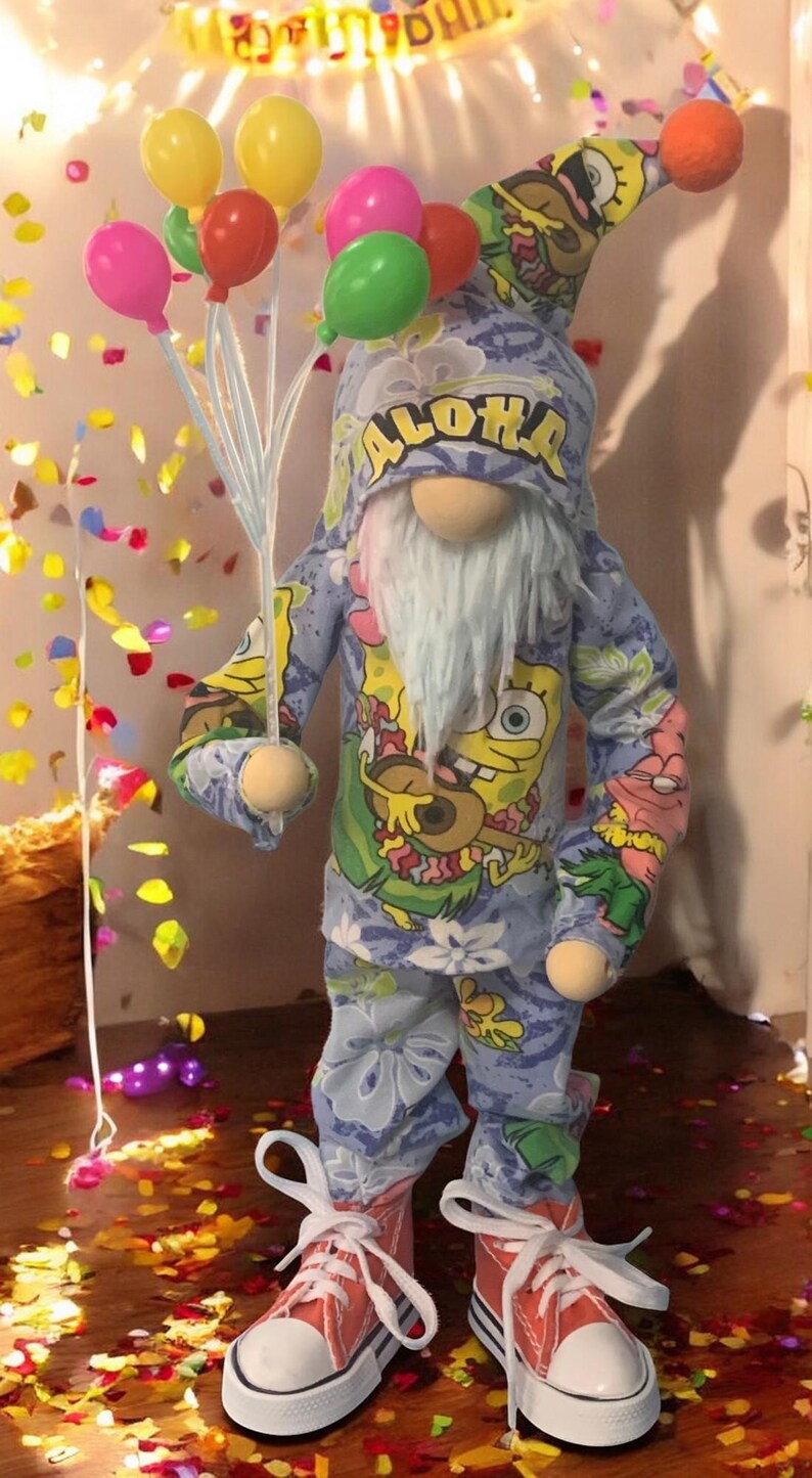 Spongebob Gnome With Light-up Feet, Happy Birthday Spongebob - Etsy