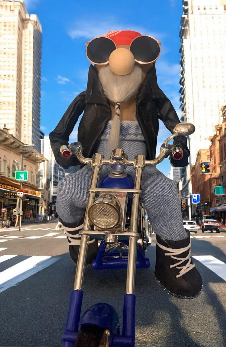Biker Gnome 12 Tall - Etsy