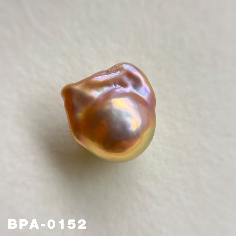 Pink & Gold Rainbow Fireball Pearl Flame Ball Natural Metallic Baroque ...