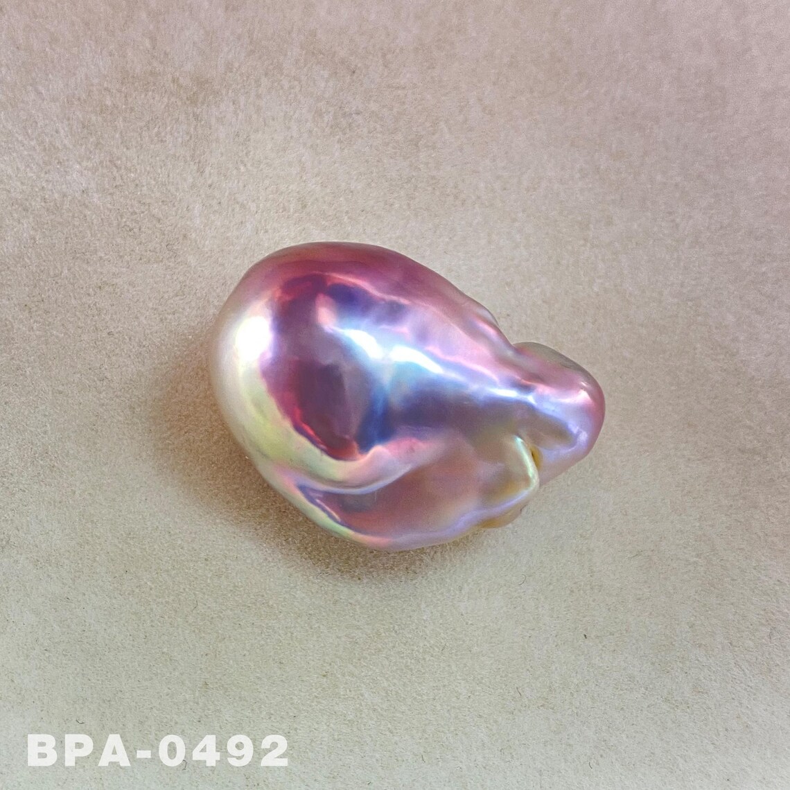 24.2mm Big Natural Freshwater Purple Rainbow Fireball Baroque Pearl ...