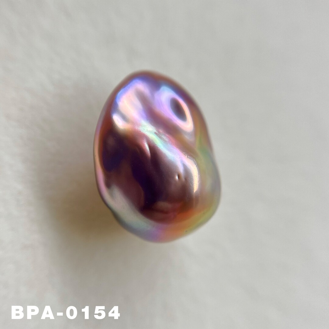 Purple & Gold Rainbow Fireball Pearl Flame Ball Natural Metallic ...