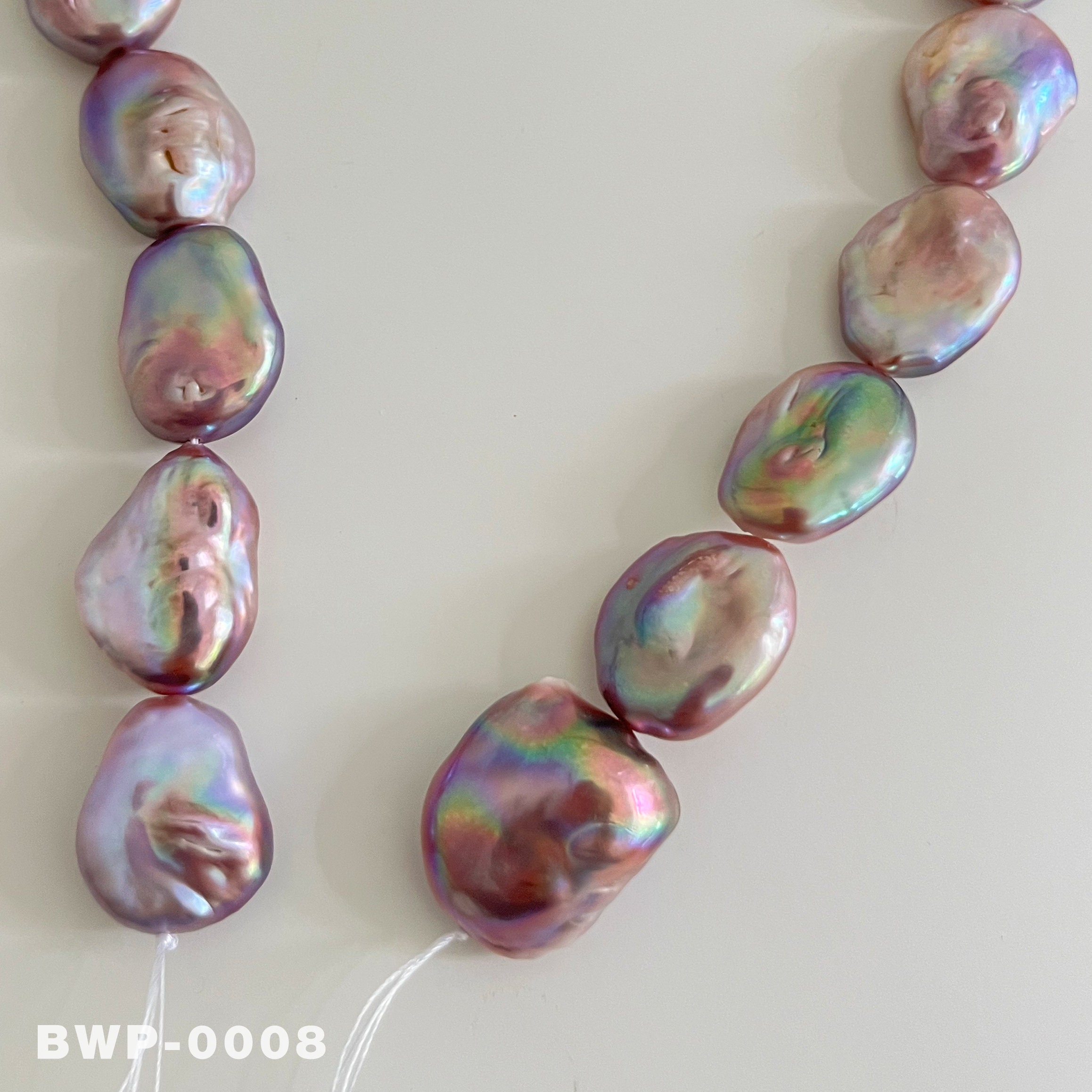 1 Strand 16 Inch Purple Rainbow Button Aurora Baroque Pearl - Etsy