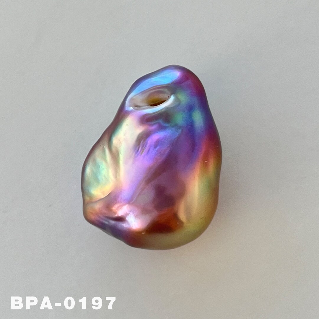 Purple & Gold Rainbow Fireball Pearl Flame Ball Natural Metallic ...