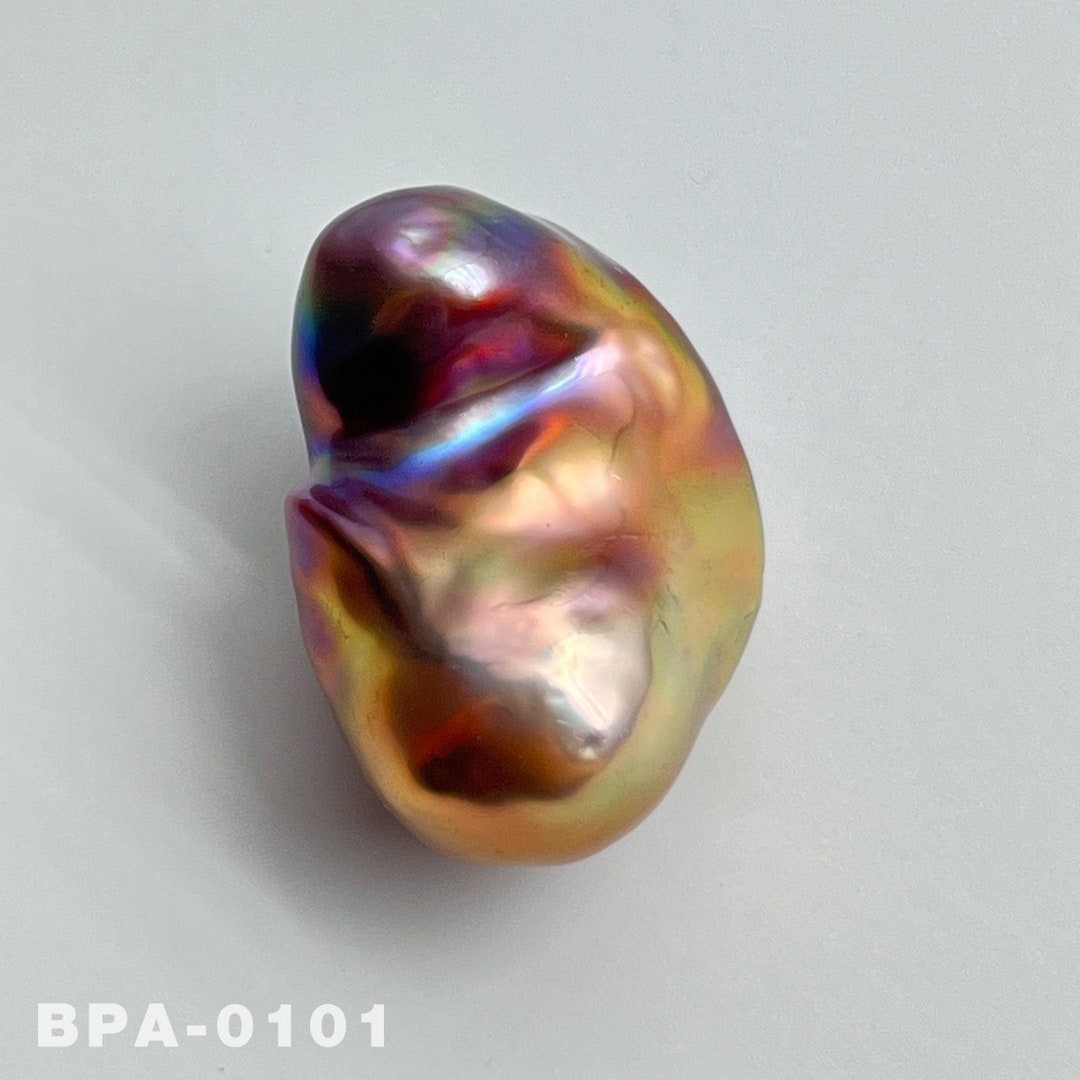 Gold & Purple Rainbow Fireball Pearl Flame Ball Natural - Etsy