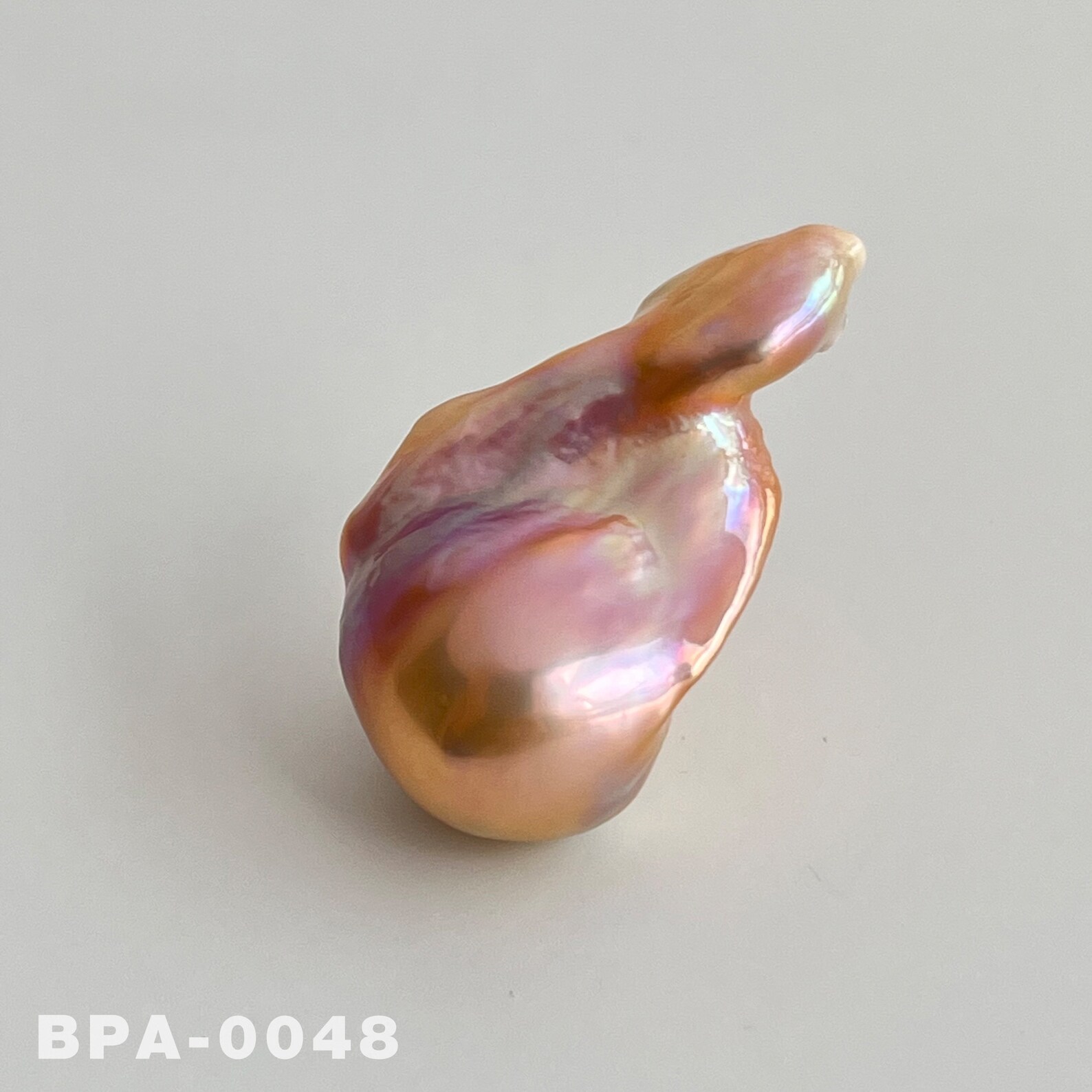 Gold & Pink Rainbow Fireball Pearl Flame Ball Natural Metallic Baroque ...