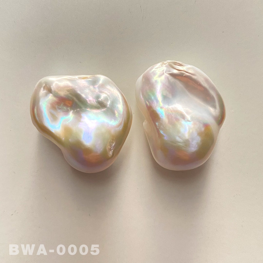 Large Size White Rainbow Fireball Pearls Flame Ball Natural Baroque ...