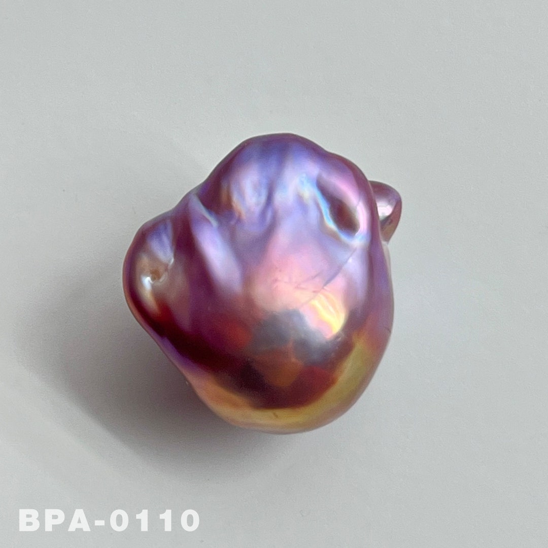 Gold & Purple Rainbow Fireball Pearl Flame Ball Natural - Etsy