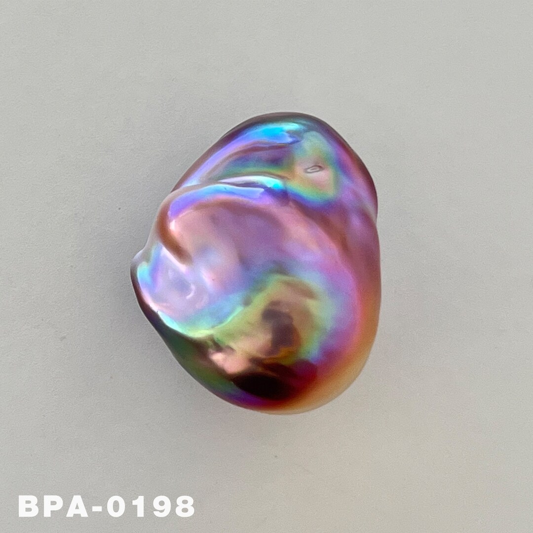 Purple & Gold Rainbow Fireball Pearl Flame Ball Natural Metallic ...