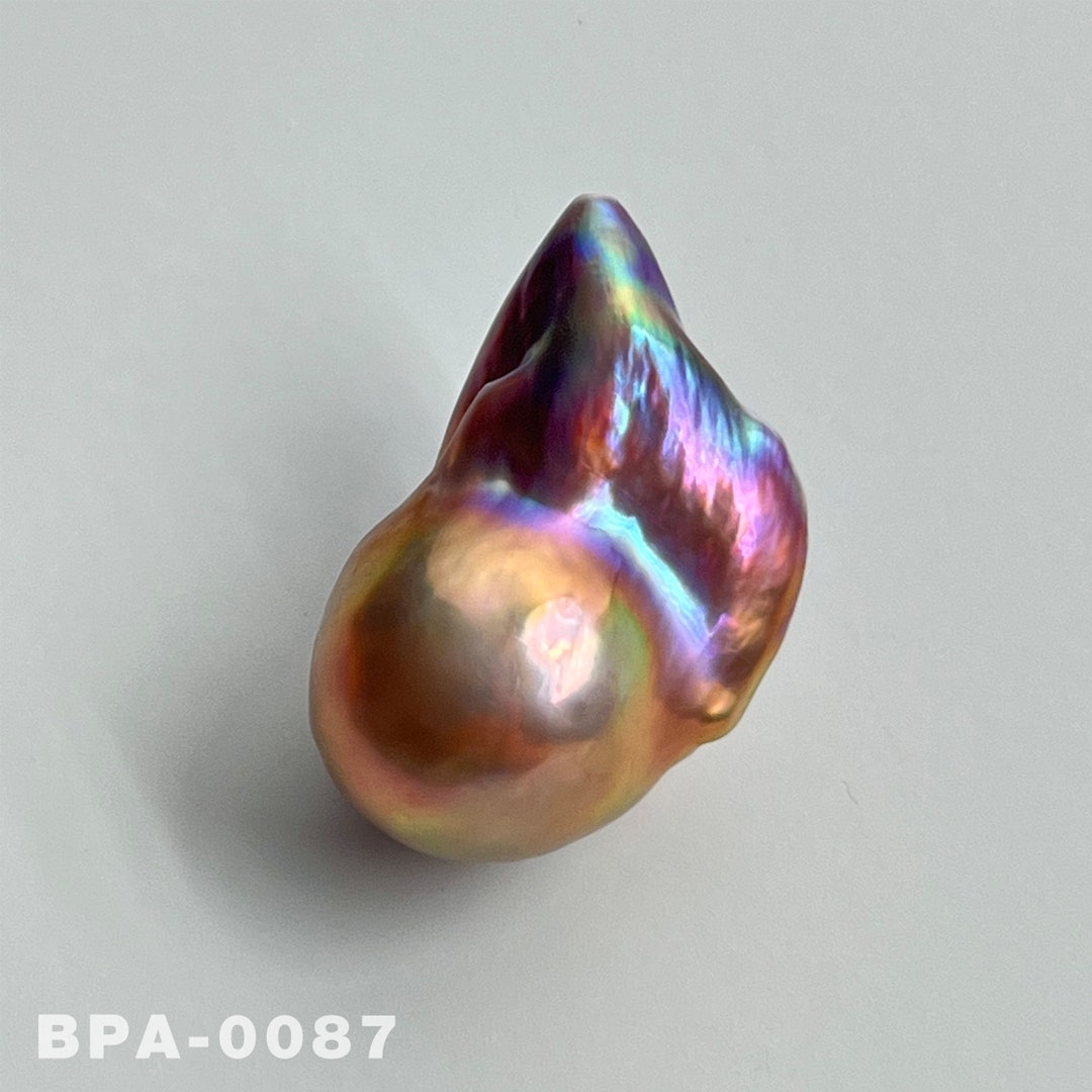 Gold & Purple Rainbow Fireball Pearl Flame Ball Natural Metallic ...