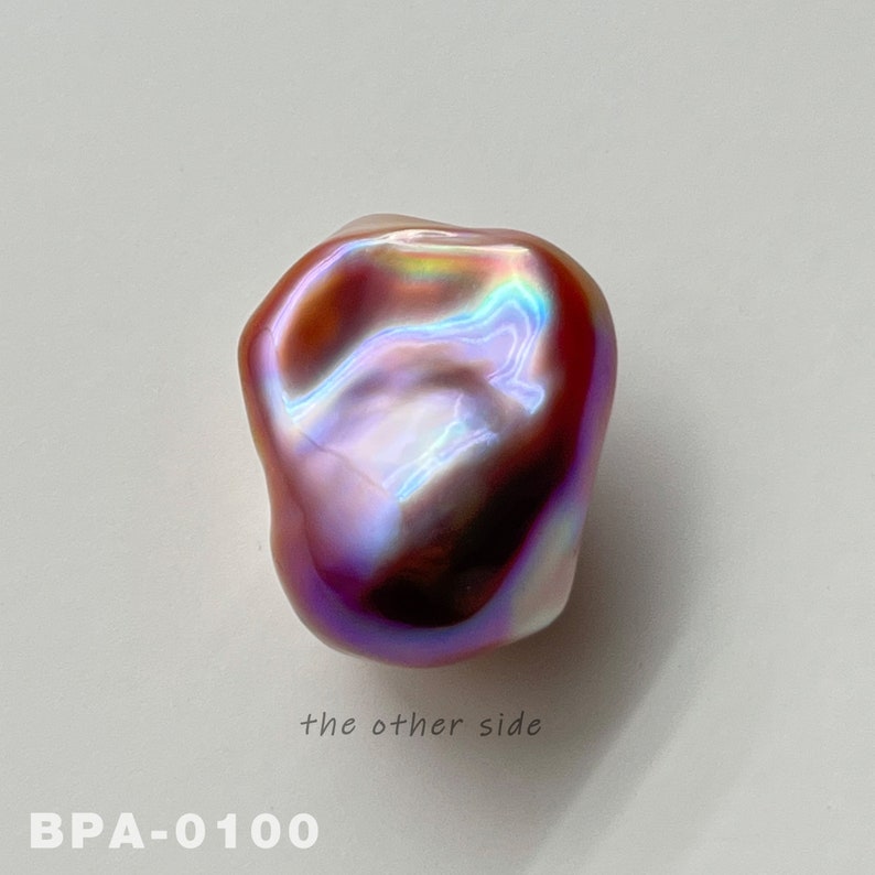 Gold & Purple Rainbow Fireball Pearl Flame Ball Natural - Etsy