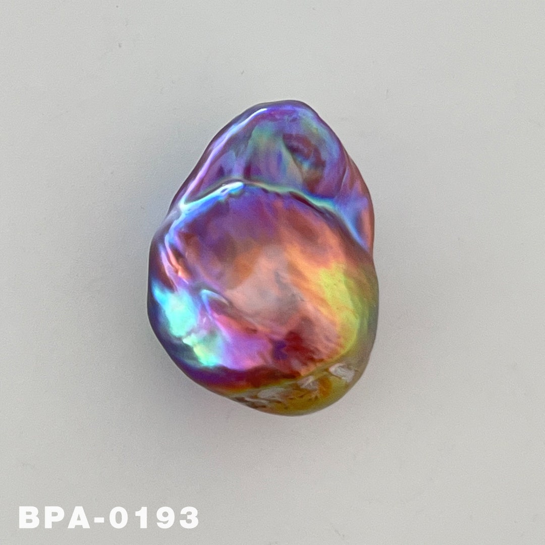 Purple & Gold Rainbow Fireball Pearl Flame Ball Natural Metallic ...