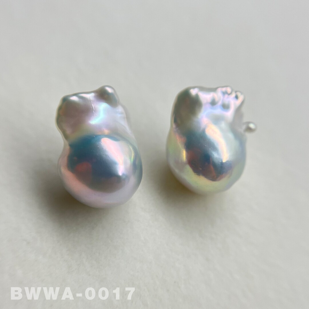 Large Size White Rainbow Fireball Pearls Flame Ball Natural Baroque ...