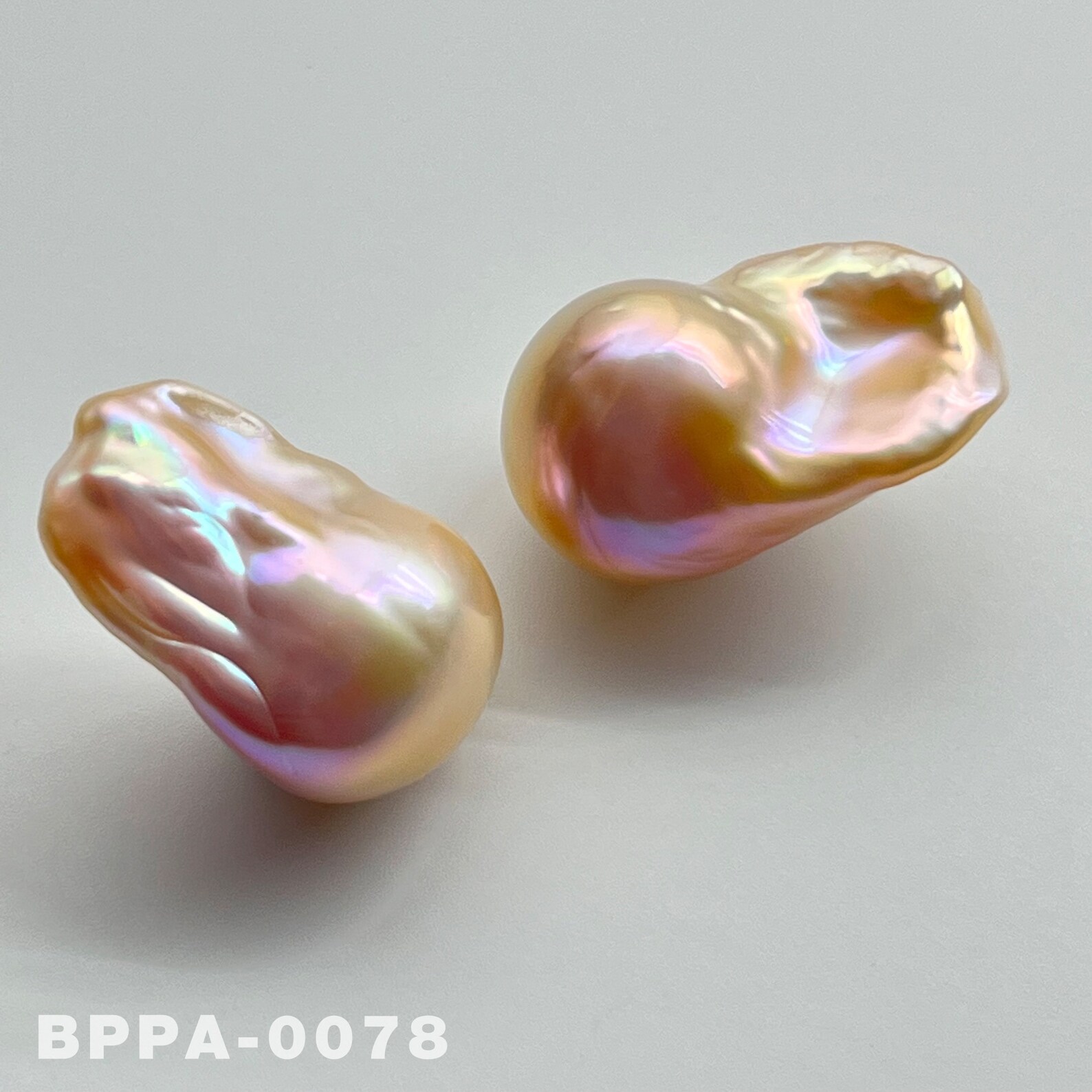 Large Size Pink and Gold Rainbow Fireball Pearls Flame Ball Natural ...