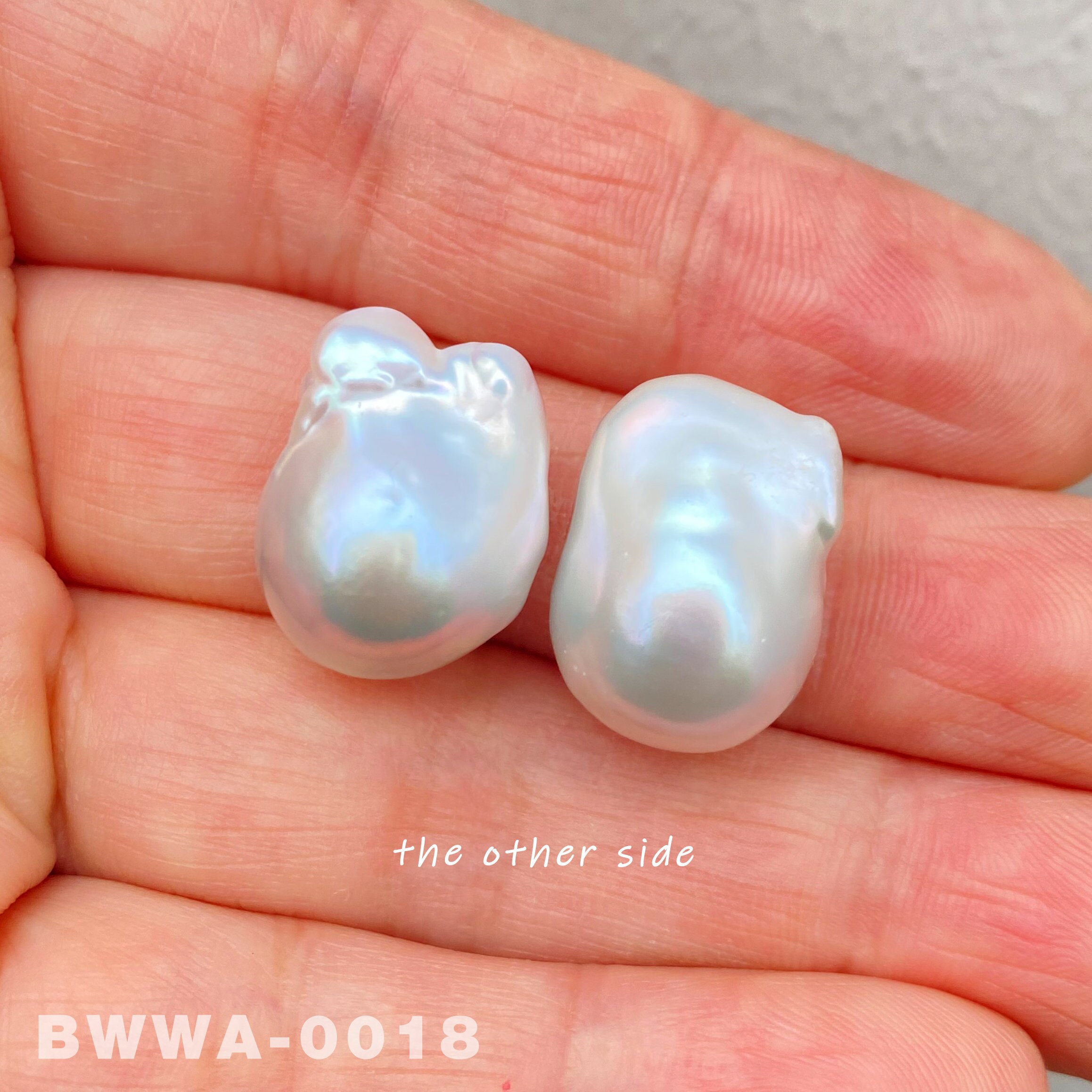Large Size White Rainbow Fireball Pearls Flame Ball Natural Baroque ...