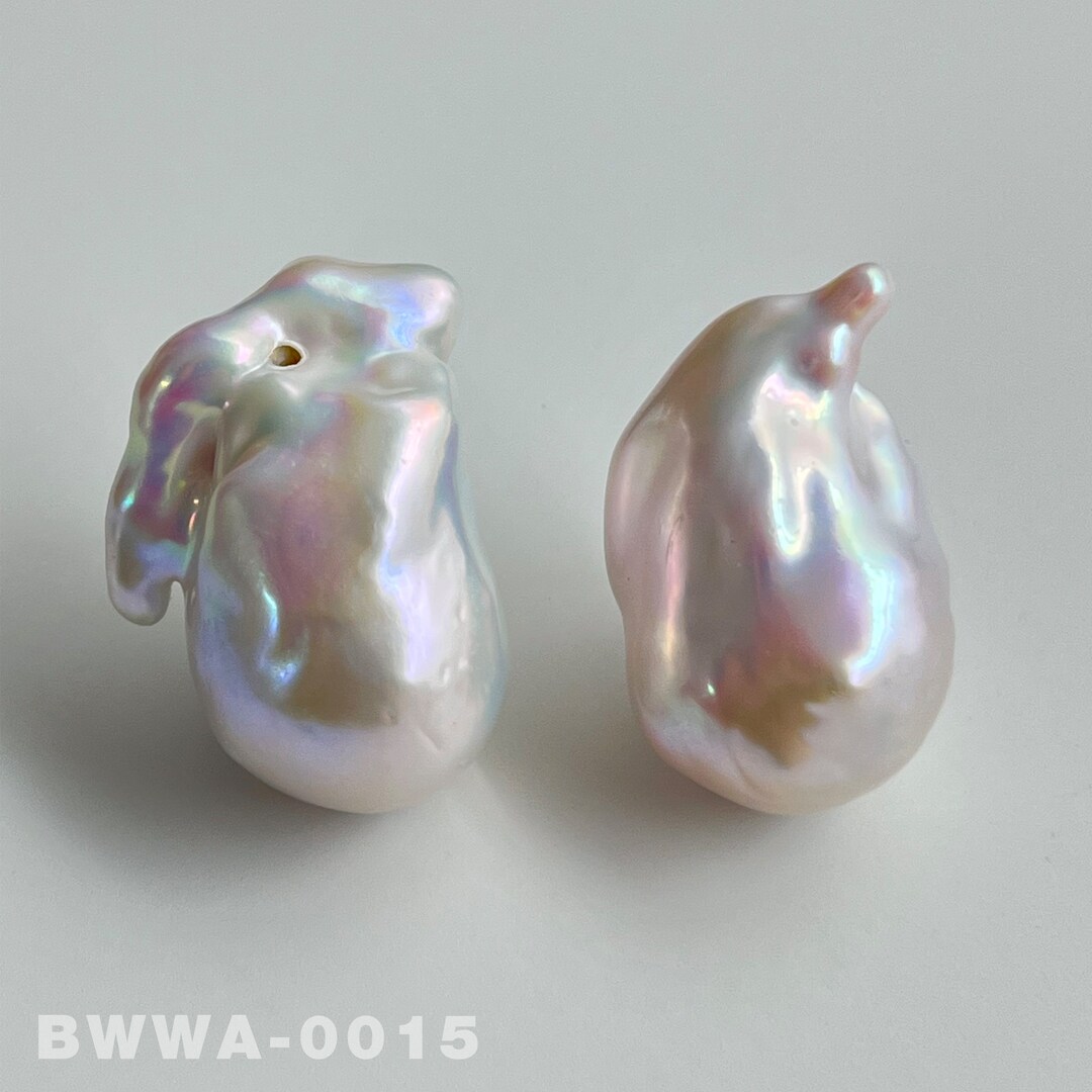 Large Size White Rainbow Fireball Pearls Flame Ball Natural Baroque ...