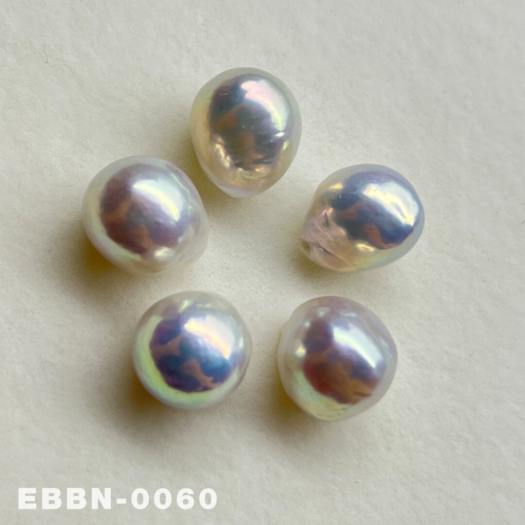 Edison Pearls 5 PCS White Rainbow Water Droplet Natural Metallic ...