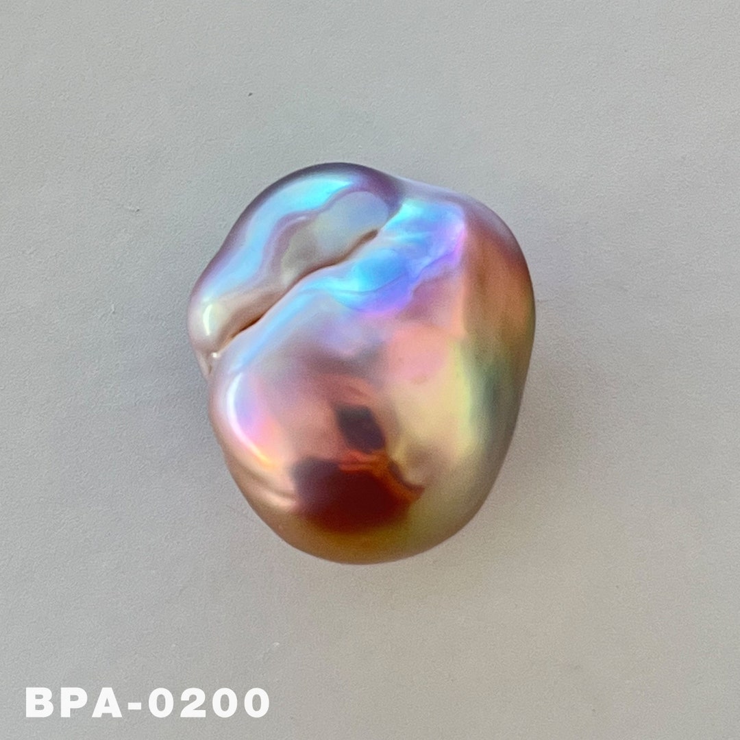 Purple & Gold Rainbow Fireball Pearl Flame Ball Natural Metallic ...