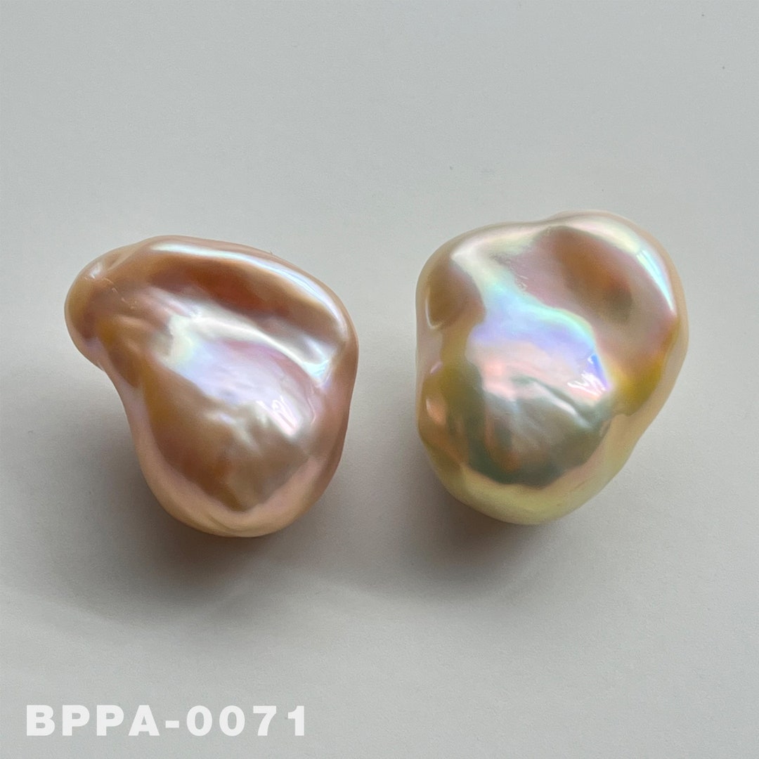 Large Size Pink and Gold Rainbow Fireball Pearls Flame Ball Natural ...