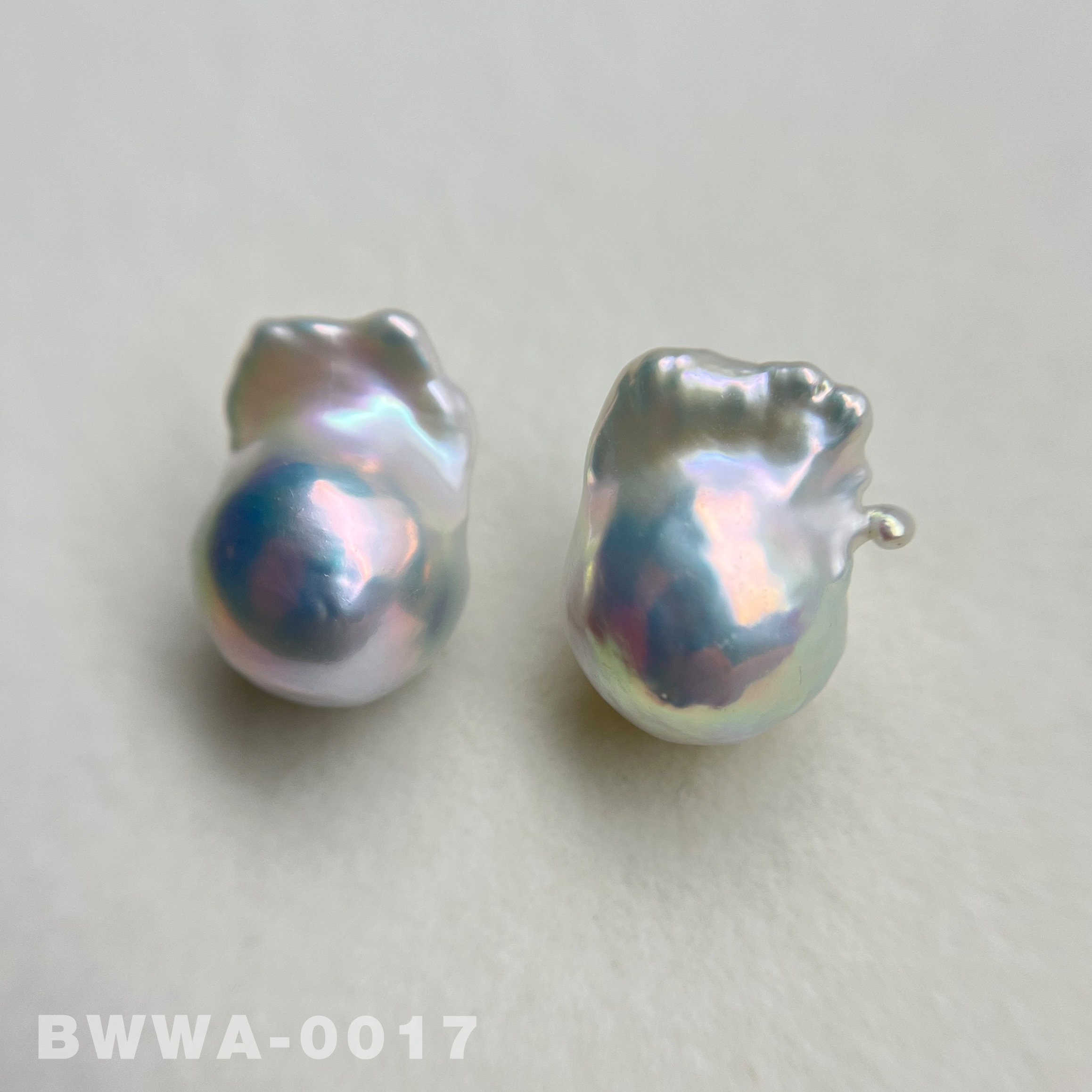 Large Size White Rainbow Fireball Pearls Flame Ball Natural Baroque ...